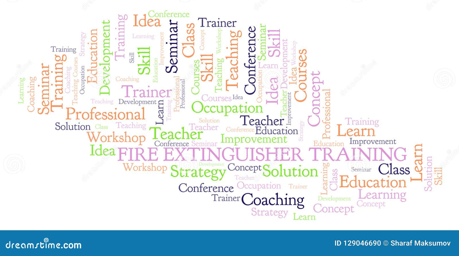 Fire Extinguisher Training Word Cloud. Stock Illustration ...