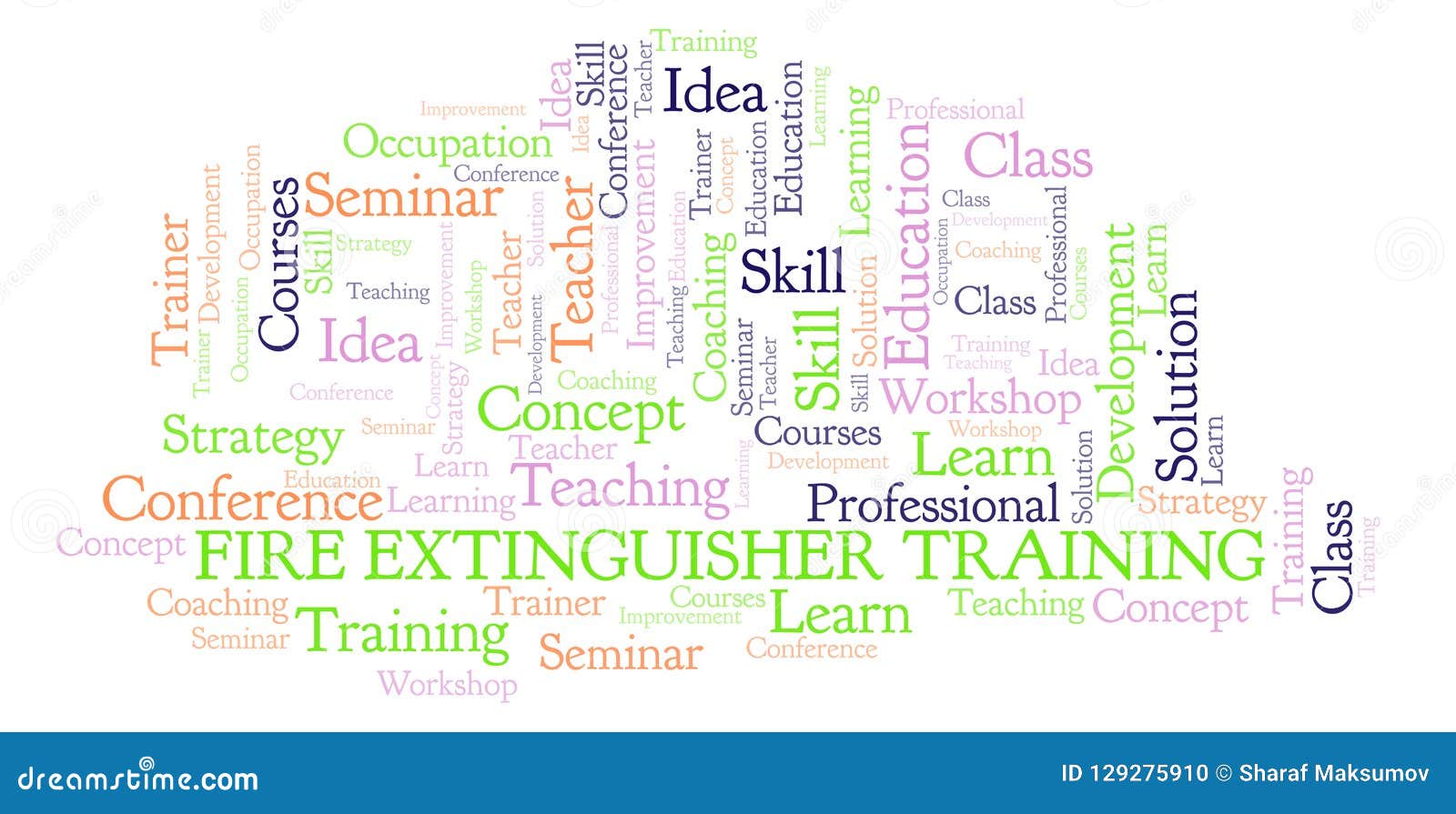 Fire Extinguisher Training Word Cloud. Stock Illustration ...