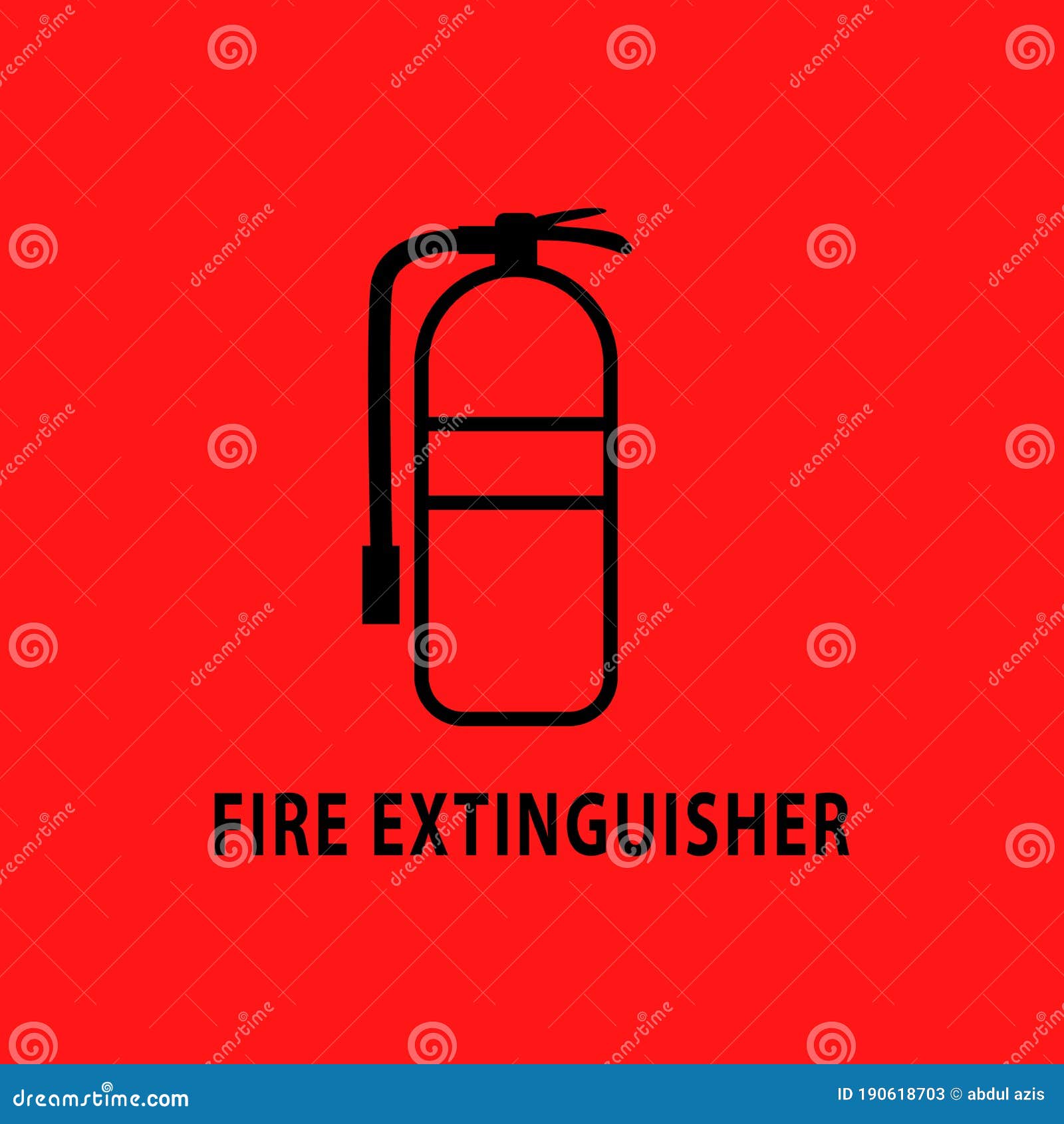 Fire extinguisher vector stock vector. Illustration of petrol - 190618703
