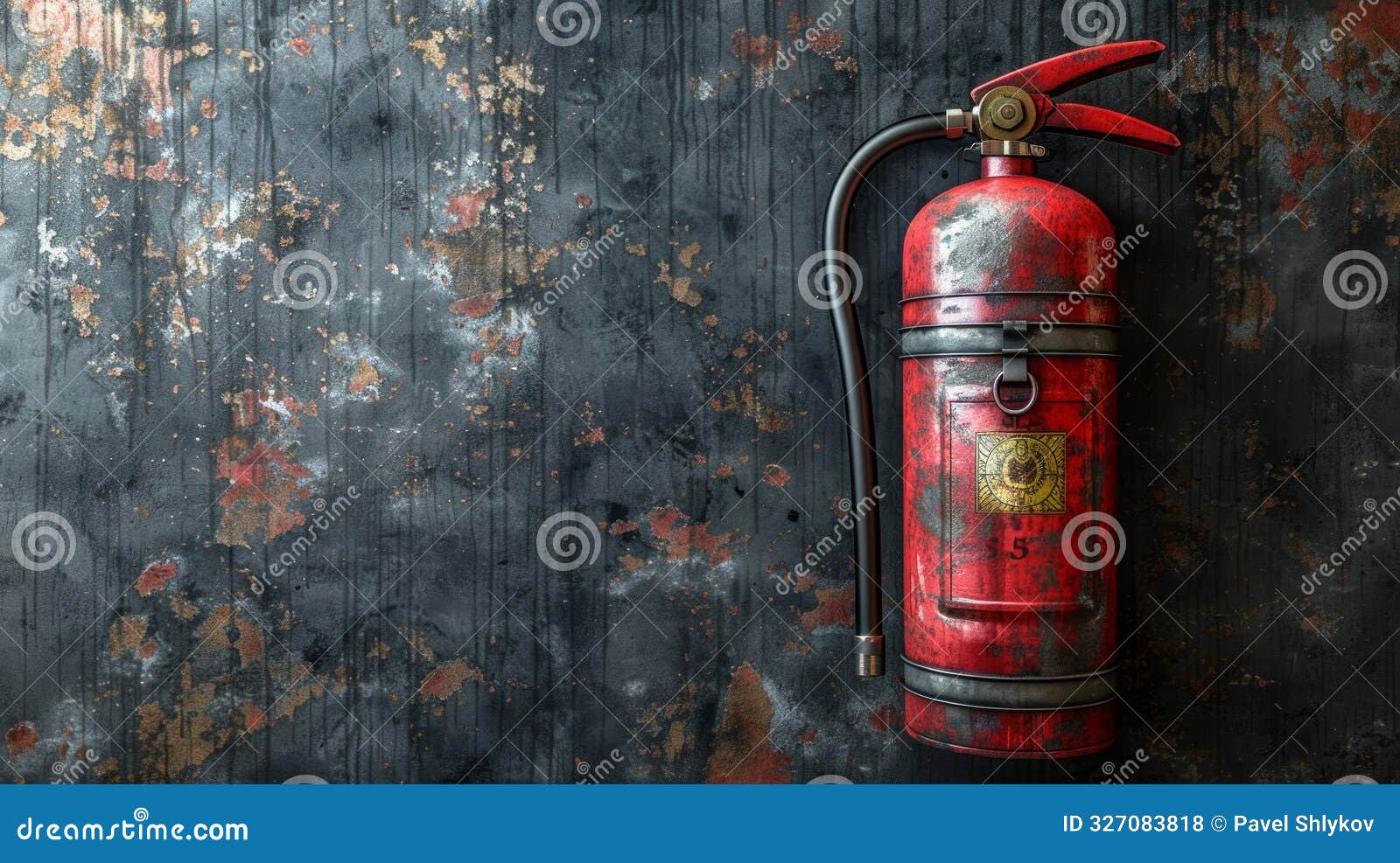 Fire Extinguisher on the Wall Stock Photo - Image of chemical, danger ...