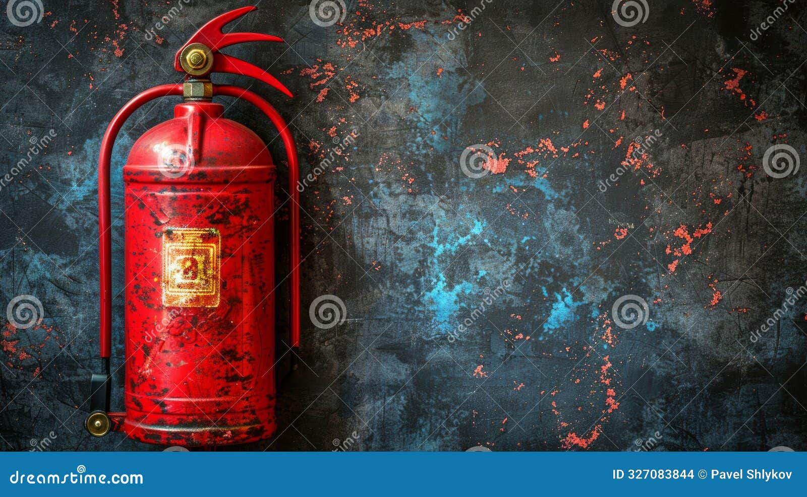 Fire Extinguisher on the Wall Stock Photo - Image of urgency, isolated ...