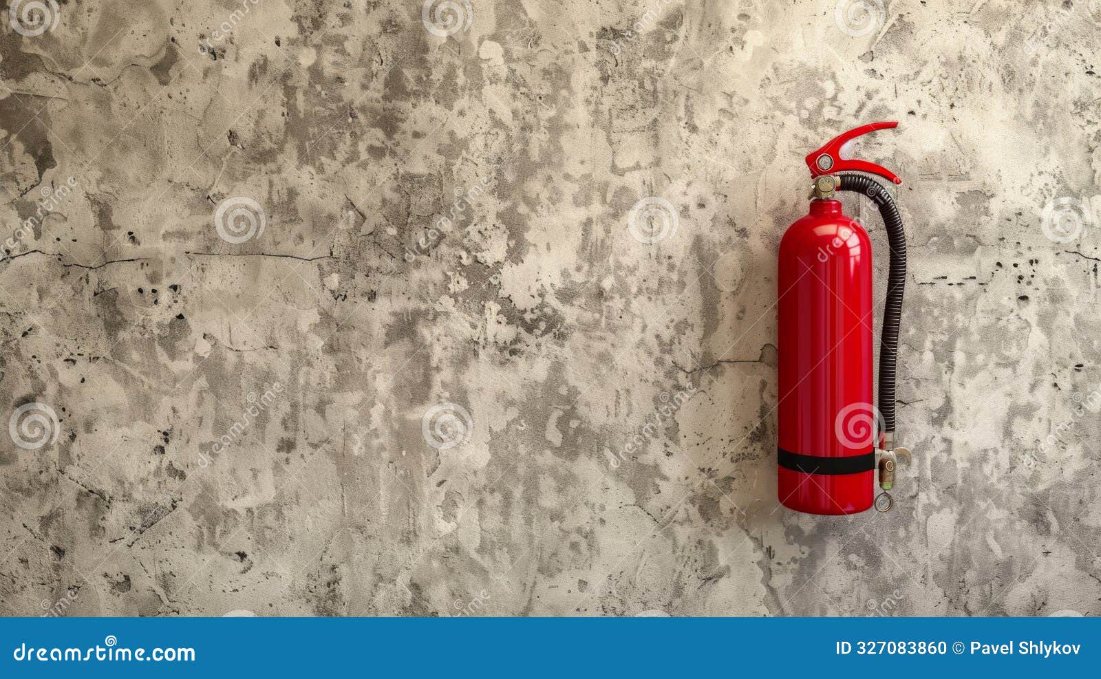 Fire Extinguisher on the Wall Stock Photo - Image of blue, danger ...