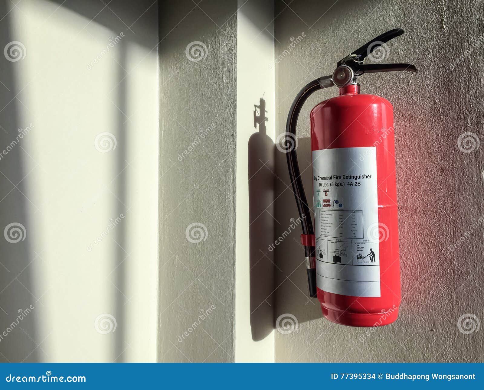Fire Extinguisher on the Wall. Stock Photo - Image of office, foam ...