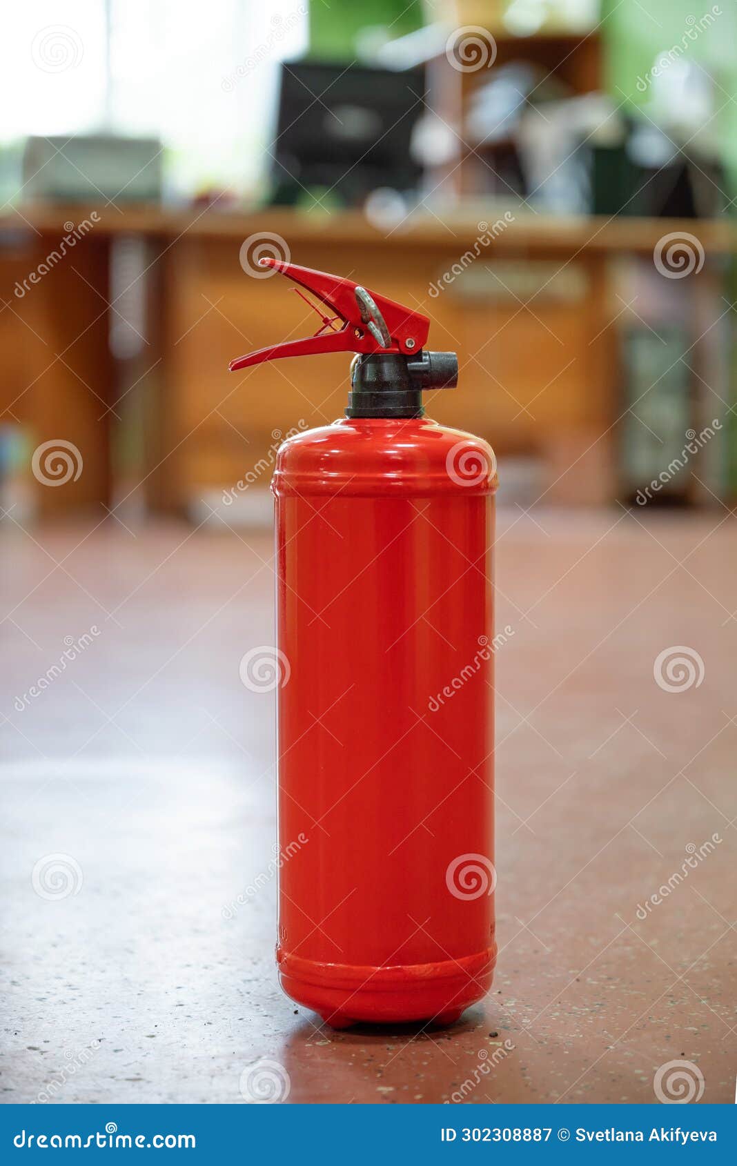 Fire Extinguisher in Workplace Office. the Concept of Fire Safety Stock ...