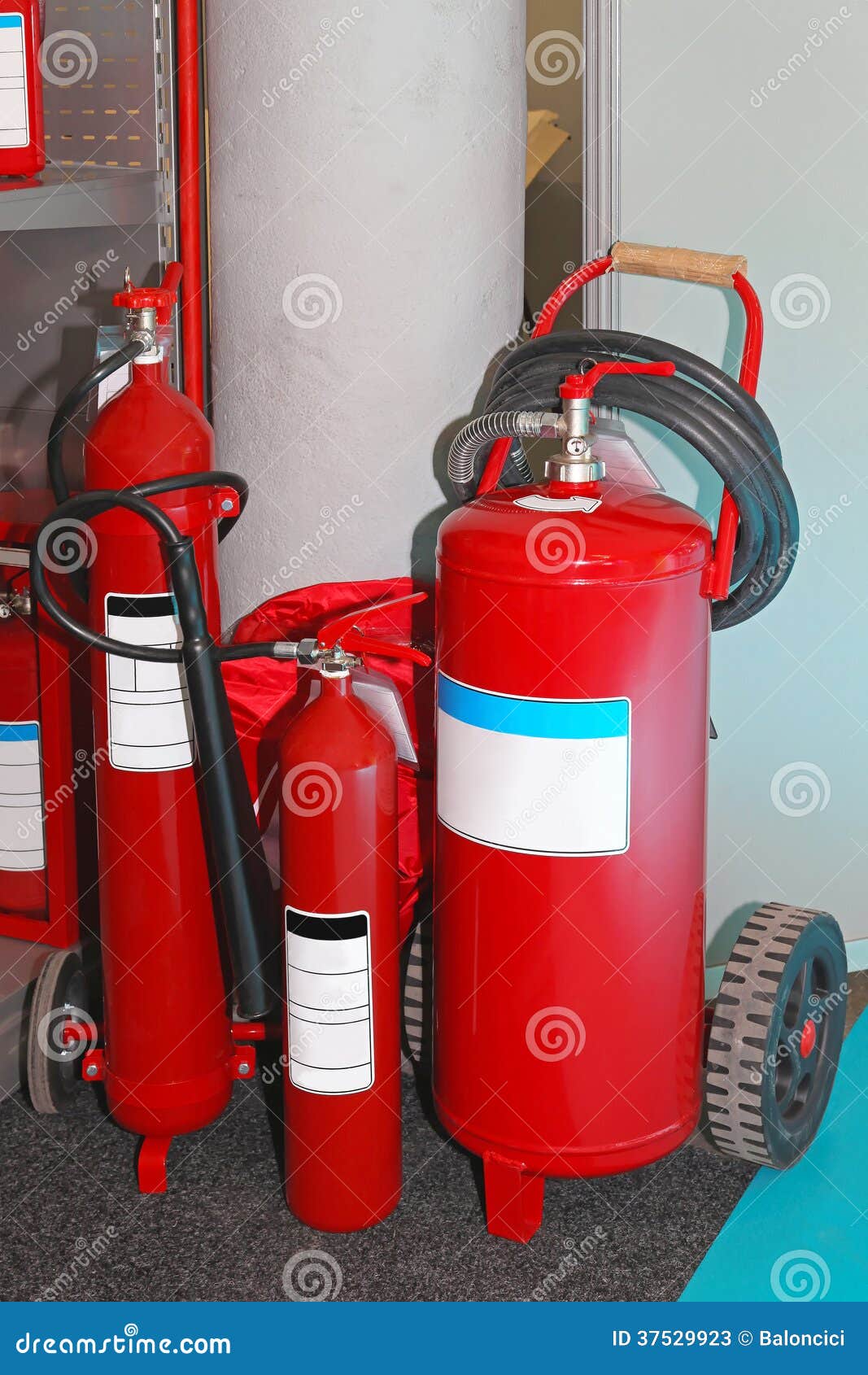 Fire Extinguishers Group, Various Types Royalty-Free Stock Photography ...
