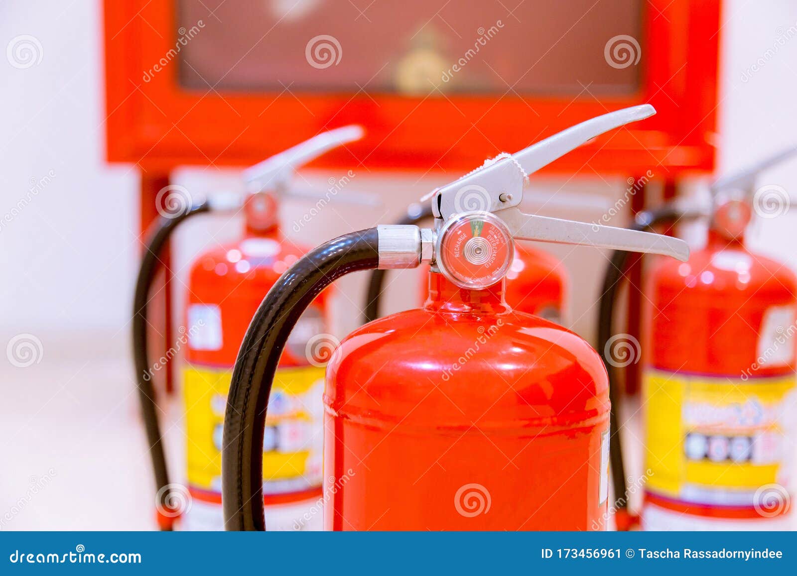 Fire Extinguishers Available in Fire Emergencies Stock Image - Image of ...