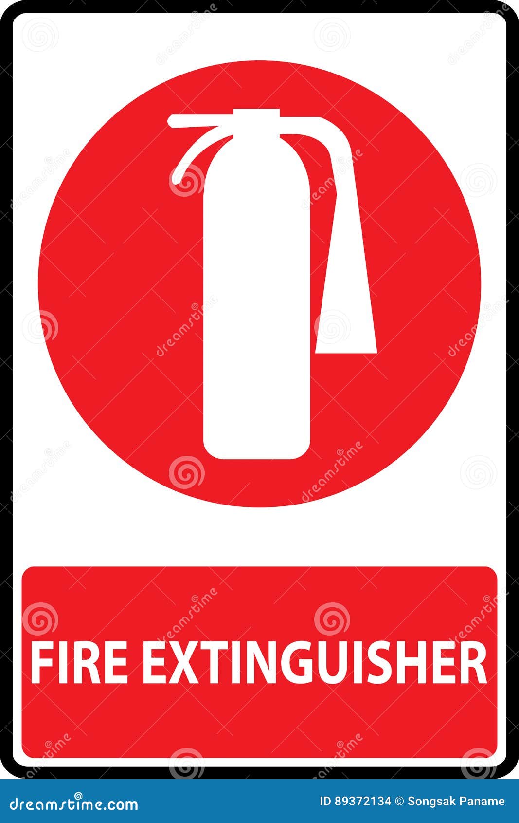 Fire extinguishers sign stock illustration. Illustration of flammable ...
