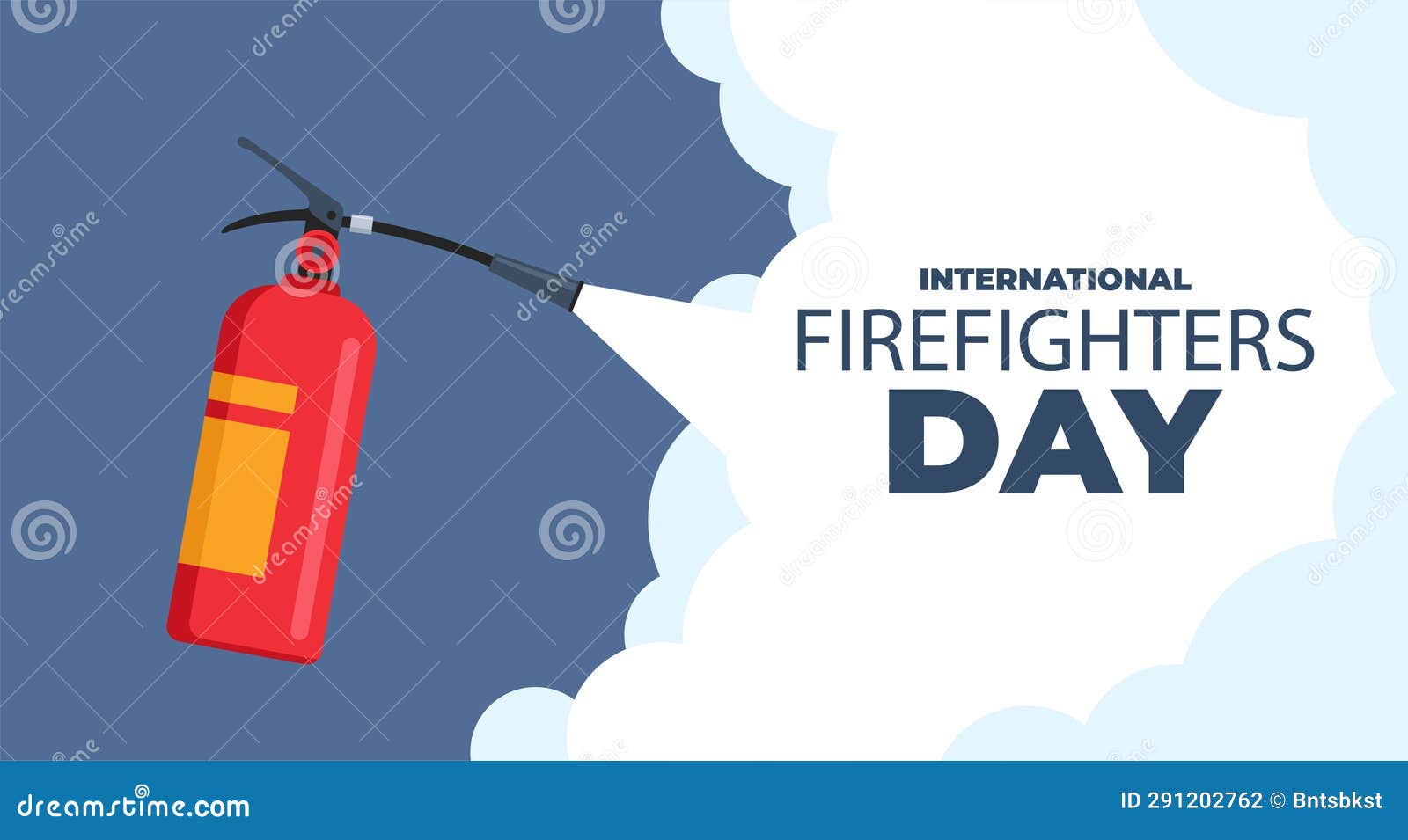 Fire Extinguishing. Autonomous Red Fire Extinguisher Foam Spills Onto ...