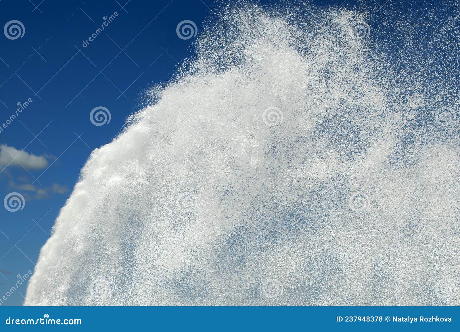 A Large Jet of Fire Extinguishing Foam. Stock Photo - Image of ...