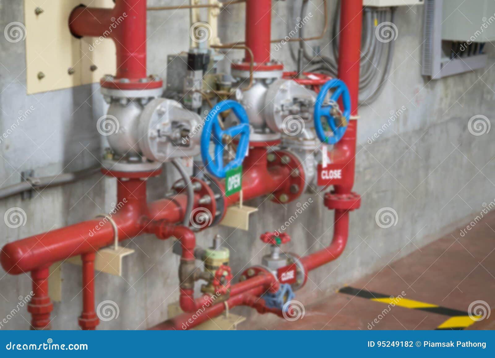 Fire extinguishing system stock photo. Image of faucet - 95249182