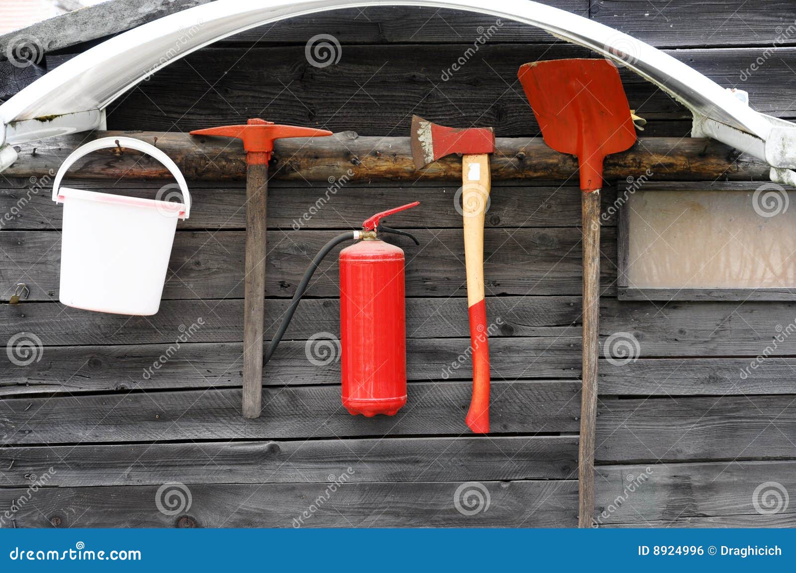 Fire extinguishing tools stock photo. Image of chemical - 8924996