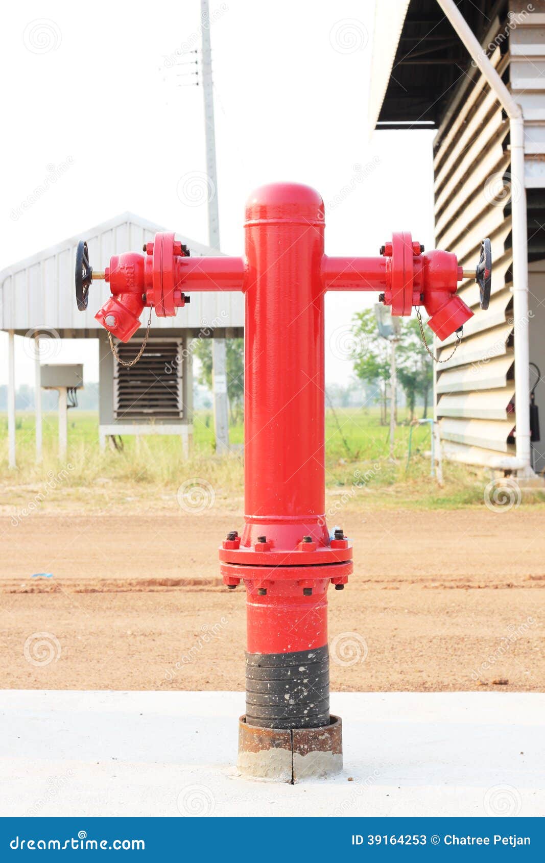 The Red Hydrant Monitor Stand For Petrochemicalplant Stock Photography ...