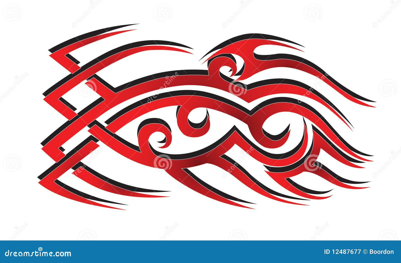 Fire eye stock vector. Illustration of tattoo, flame - 12487677