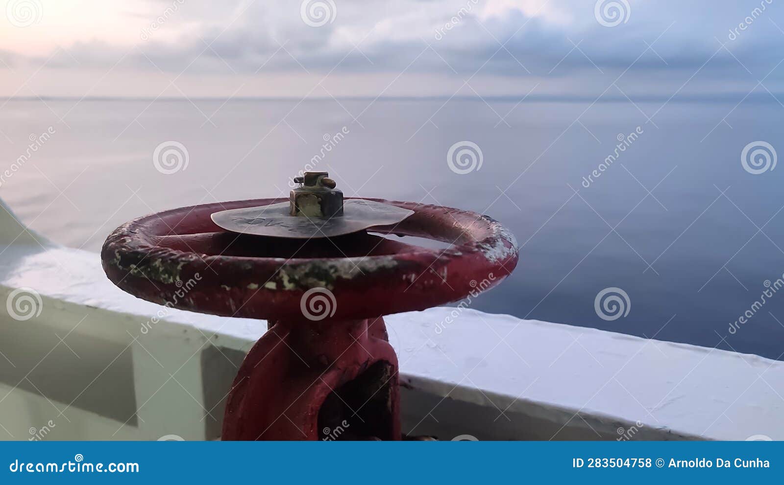 Fire Faucet on the Ship S Rail on a Sunny Day Stock Photo - Image of ...