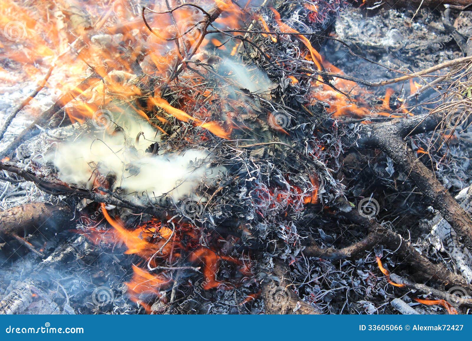 Fire in the field stock photo. Image of black, spark - 33605066