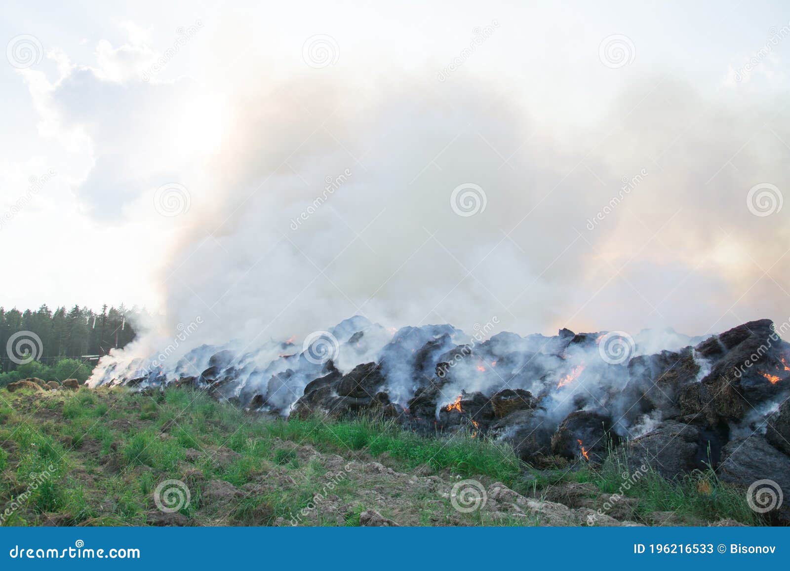 Fire in Field after Wheat Harvest Stock Image - Image of heat, burn ...