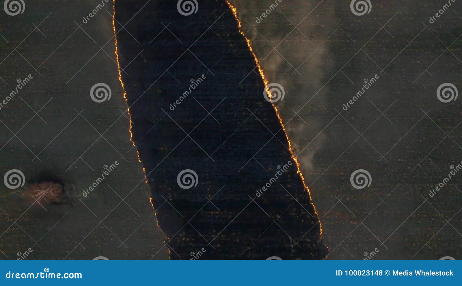 Fire Fields at Sunset. Footage. Large-scale Fire, the View from the Top ...