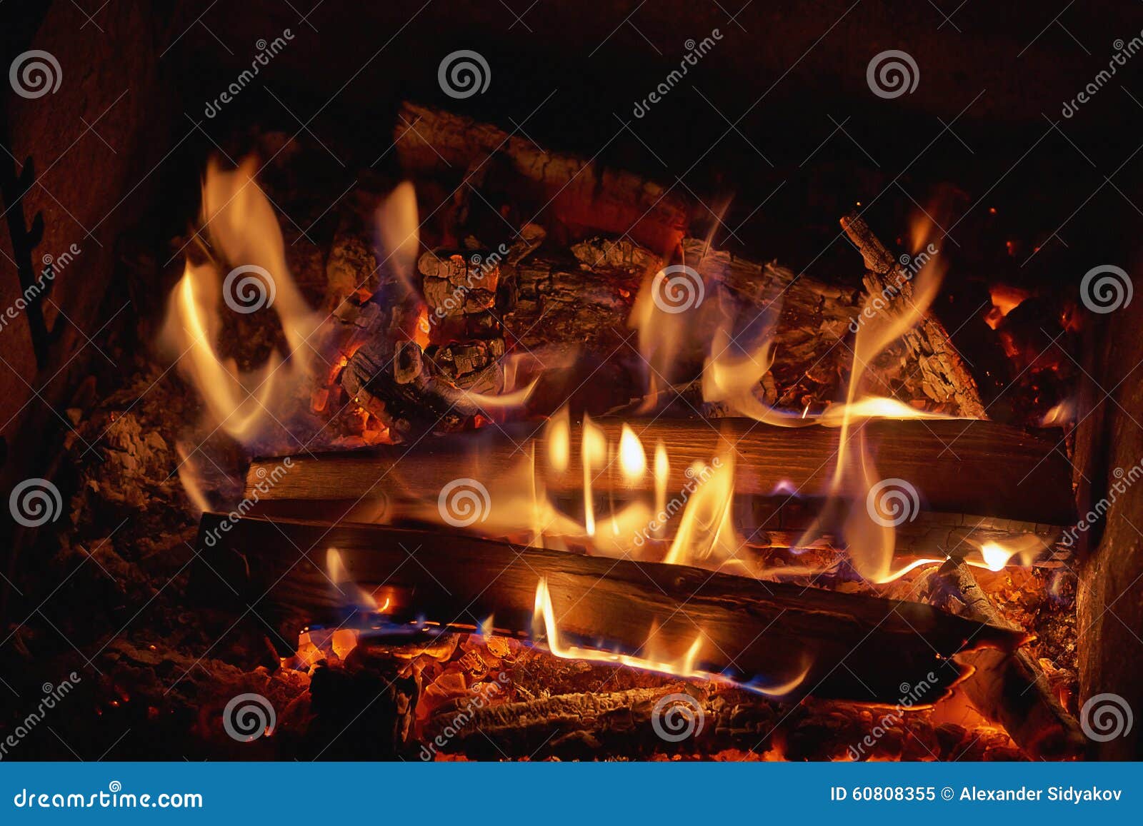 The Fire and the Fiery Coals. Stock Image - Image of frame, horizontal ...