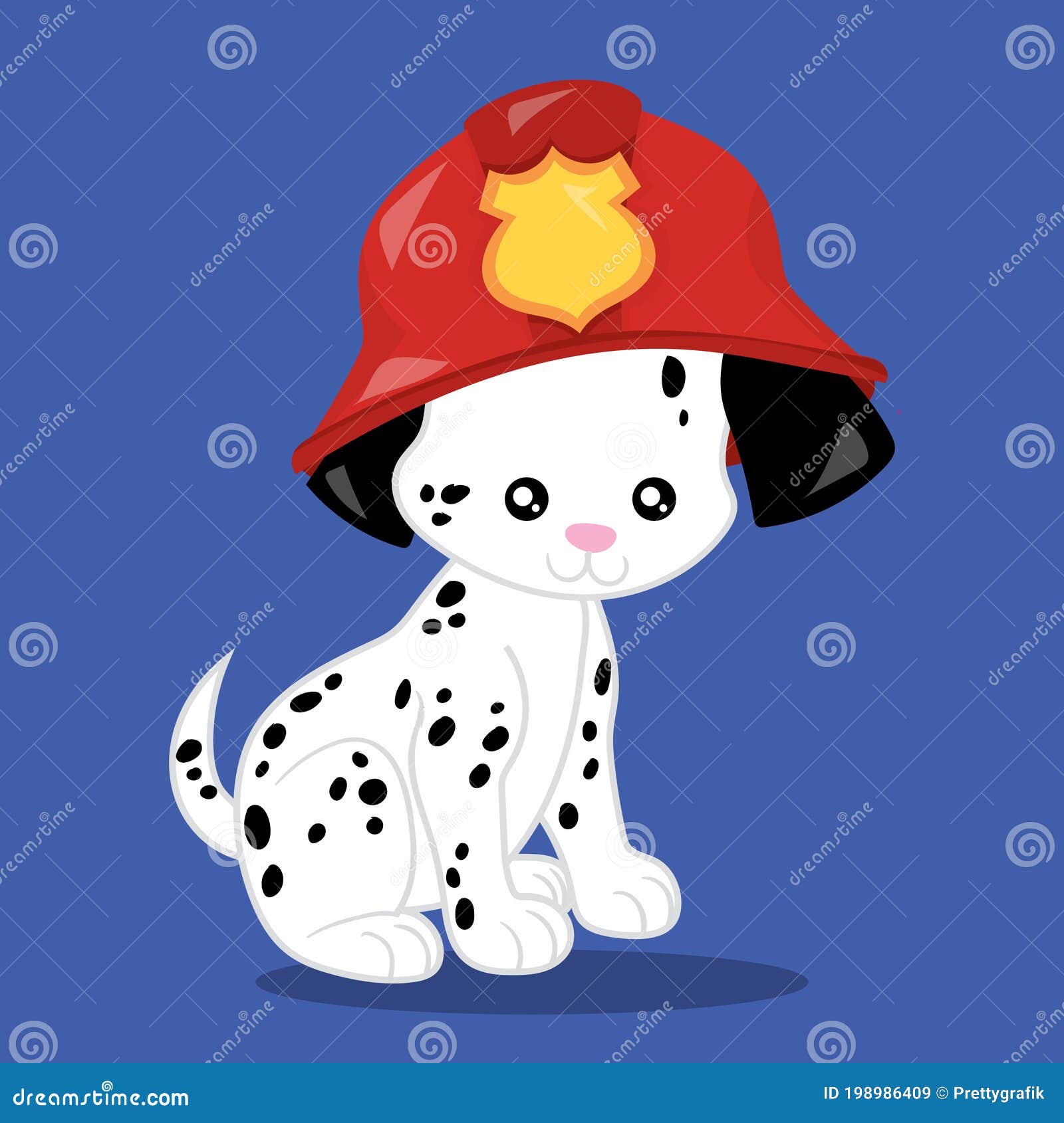 Fire fighter dog 13 stock vector. Illustration of fighter - 198986409