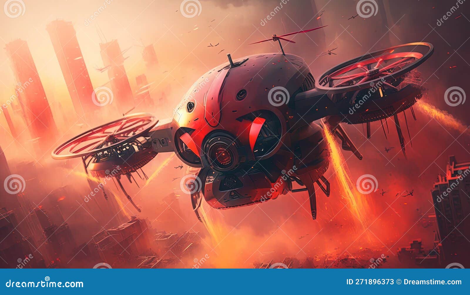Fire Fighter Drone, Action Drone Used in Case of Natural Disasters ...
