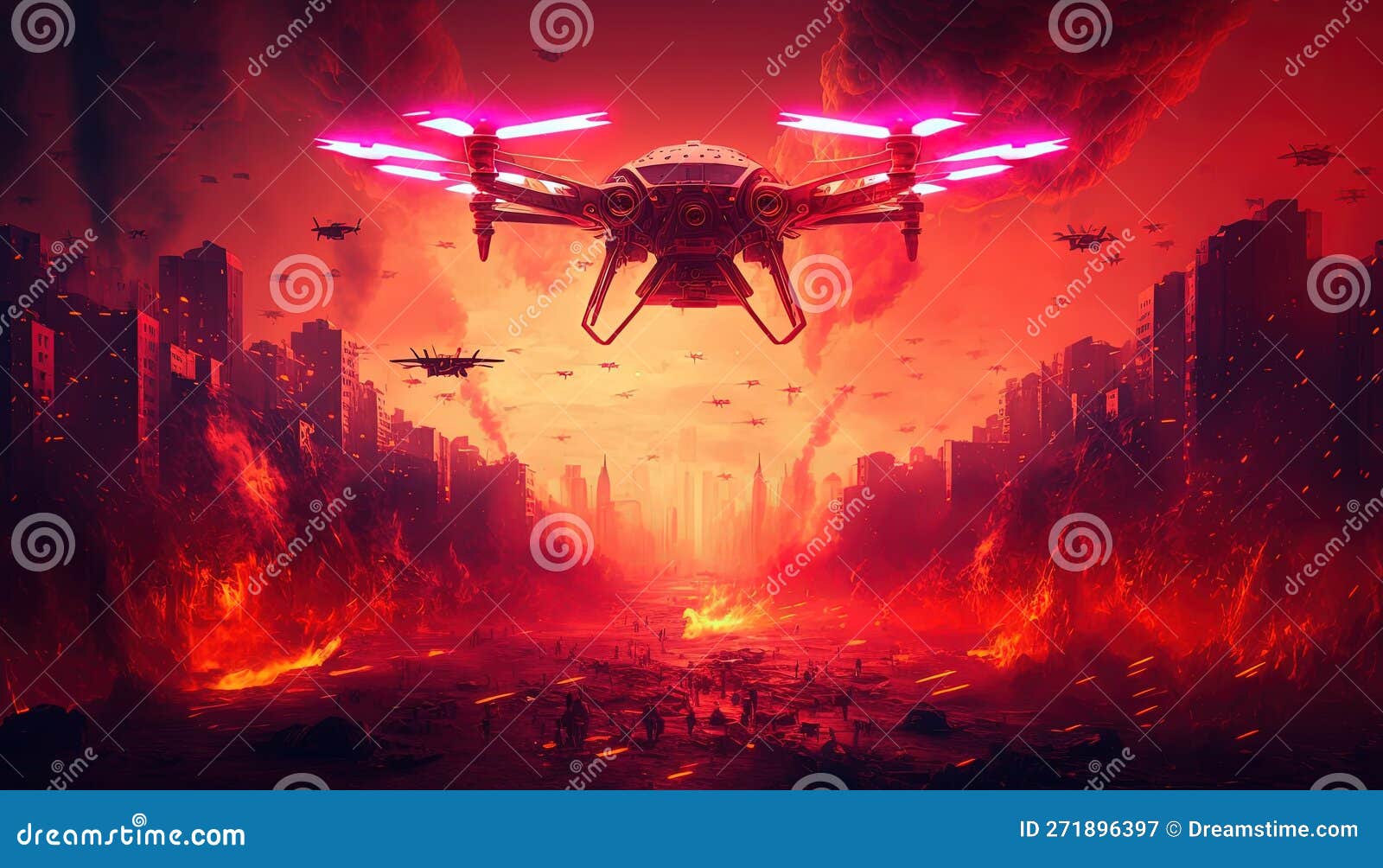 Fire Fighter Drone, Action Drone Used in Case of Natural Disasters ...