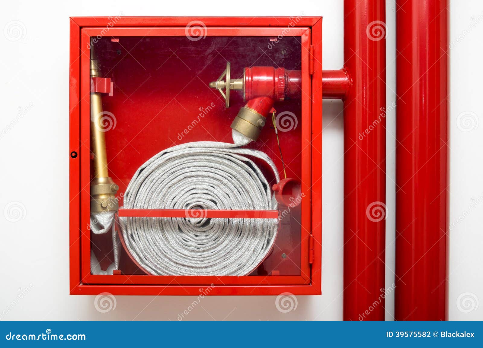 Fire fighter hose stock photo. Image of water, case, alarm - 39575582