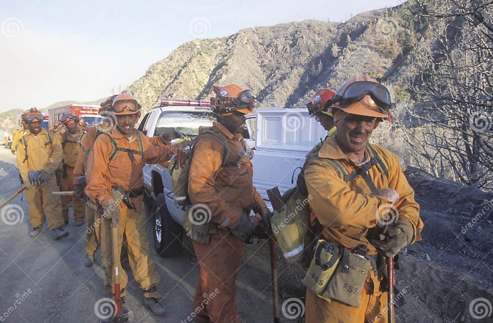 Fire Fighters Packing Up after a Fire Editorial Photography - Image of ...