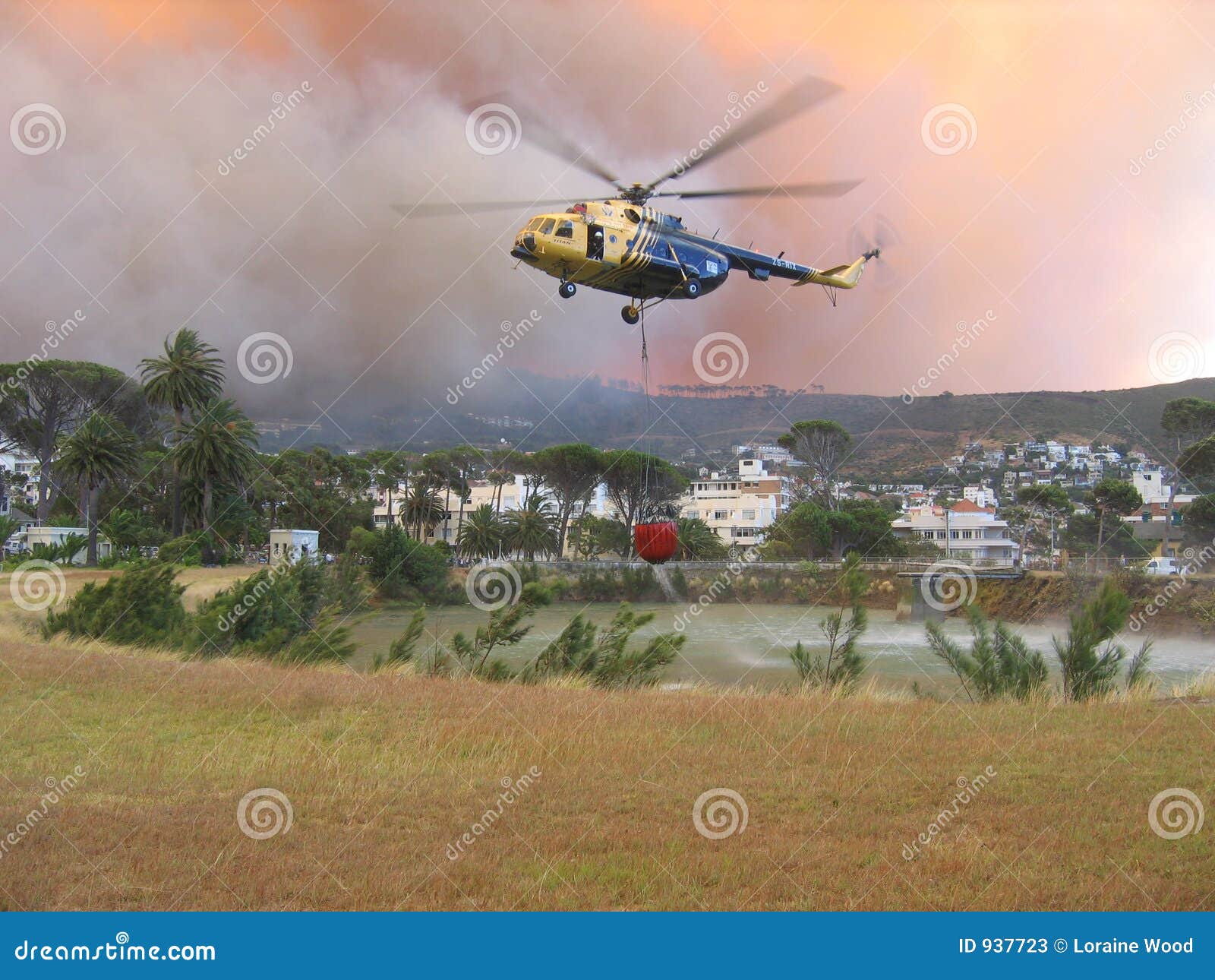 Fire Fighting stock image. Image of helicopter, rescue - 937723