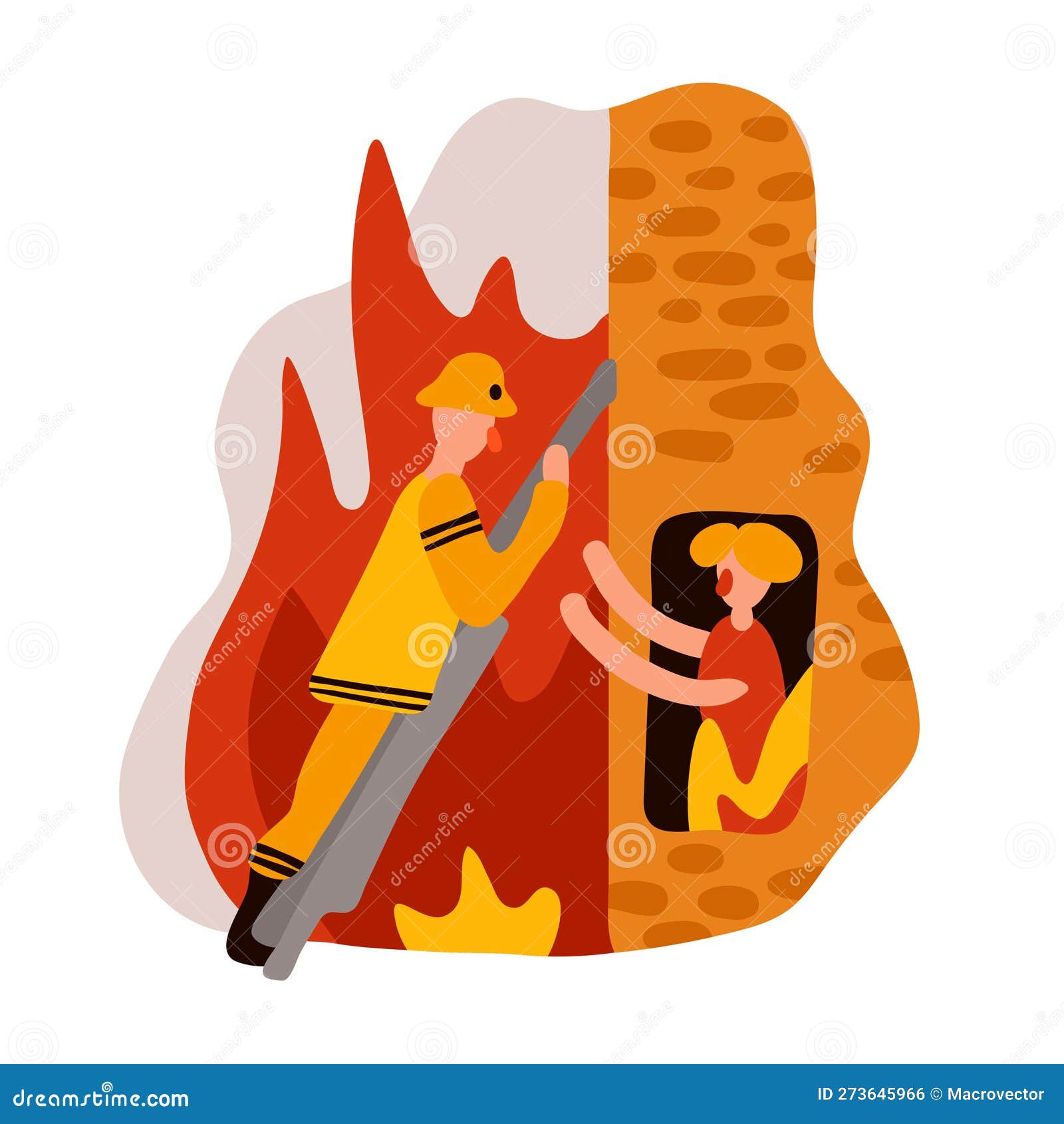 Fire Fighting Composition stock vector. Illustration of extinguisher ...
