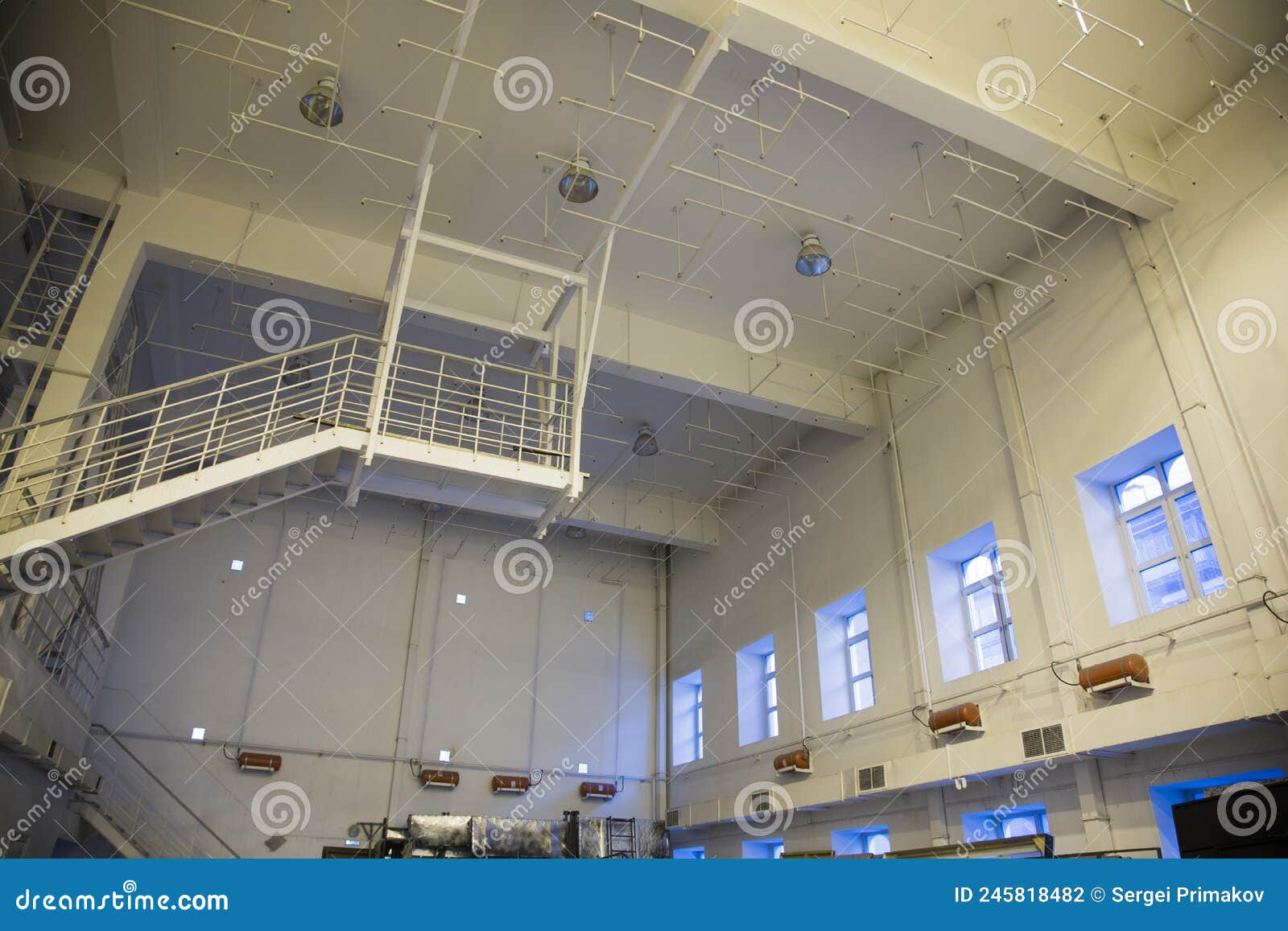 Fire Fighting Equipment Under the Ceiling Stock Photo - Image of ...