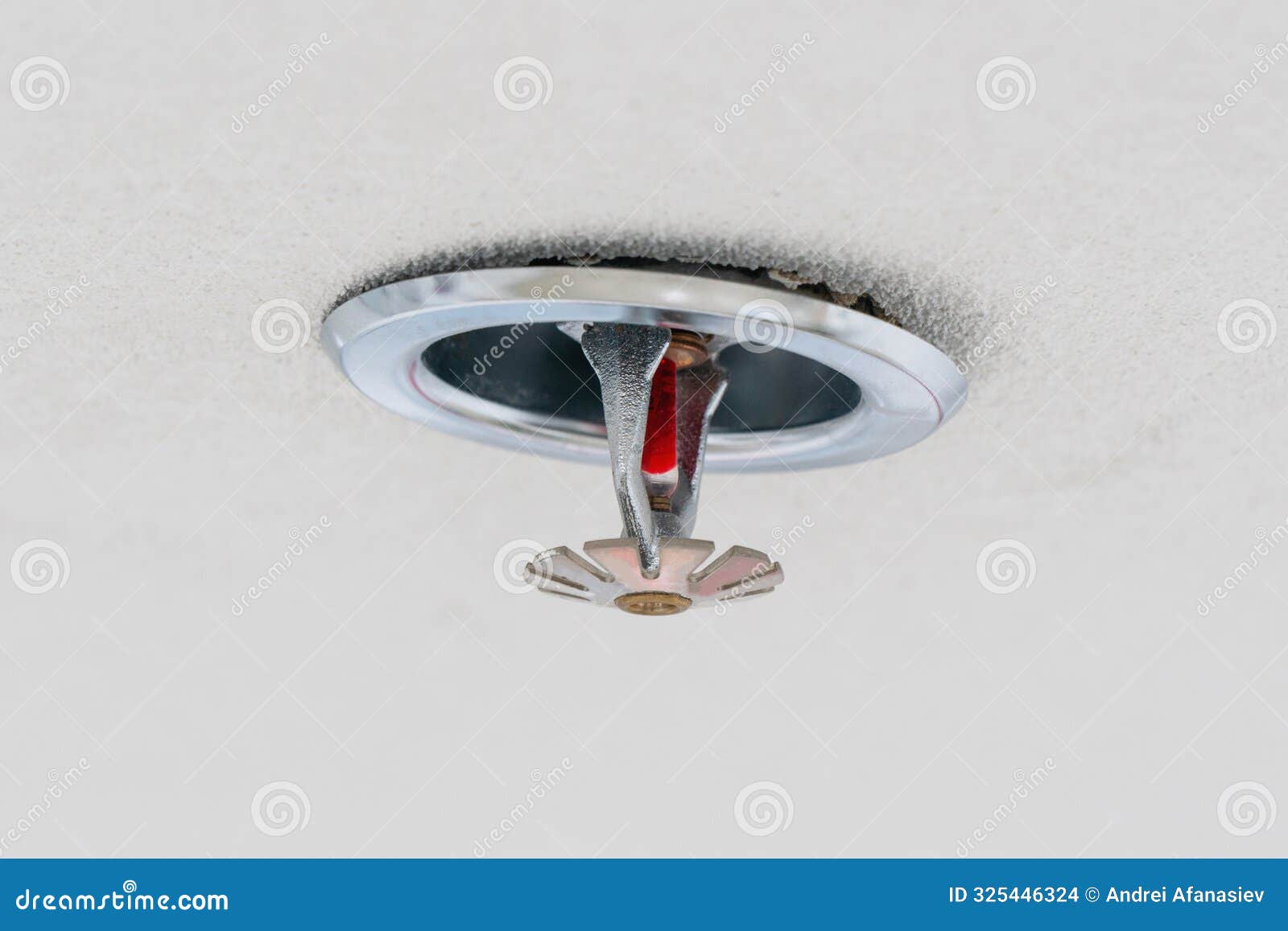 Fire Fighting Equipment, Sprinkler on White Ceiling Stock Photo - Image ...