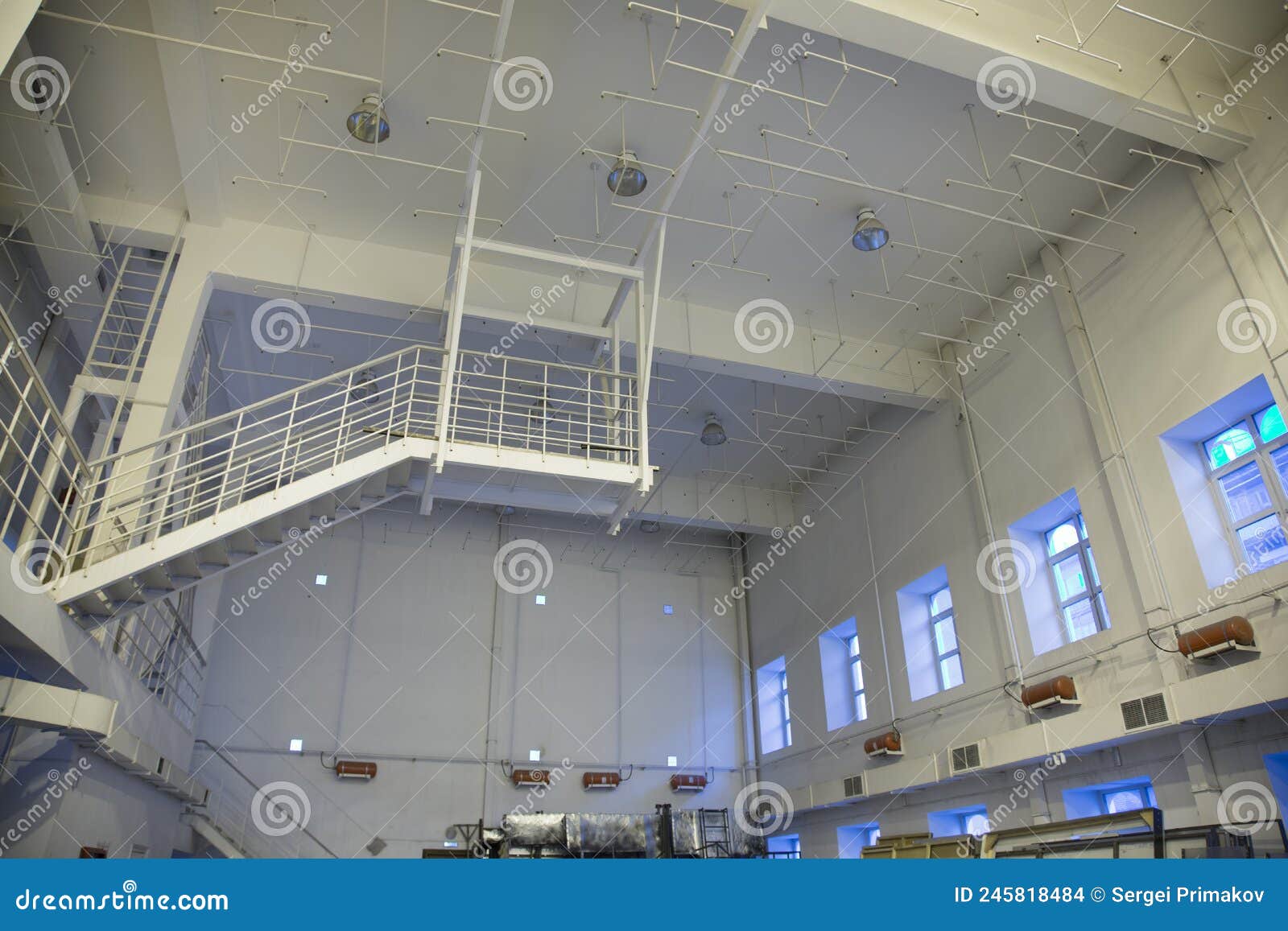 Fire Fighting Equipment Under the Ceiling Stock Photo - Image of ...