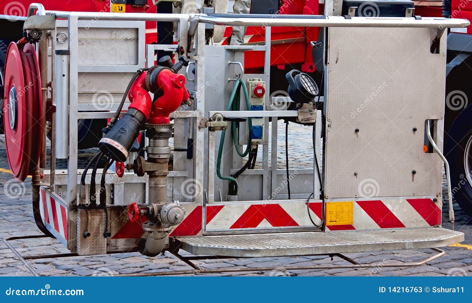 Fire-fighting lift stock image. Image of service, cable - 14216763