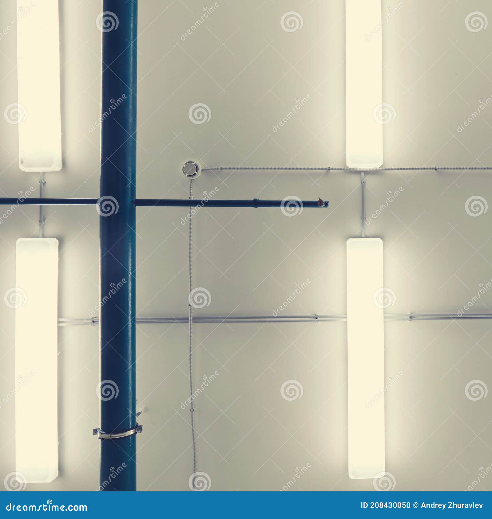 Fire Fighting Pipe System on the Ceiling of the Technical Office Room ...