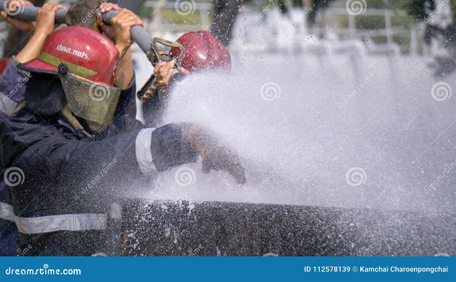 Fire Fighting Trainees Extinguish Huge Fire With Water Hydrant ...