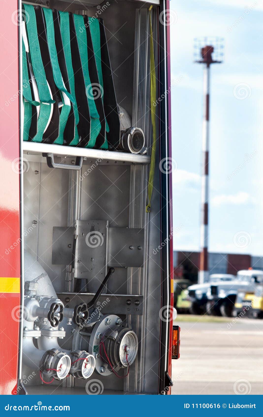 Fire Fighting Truck Interior Stock Photo - Image of fighting, joint ...