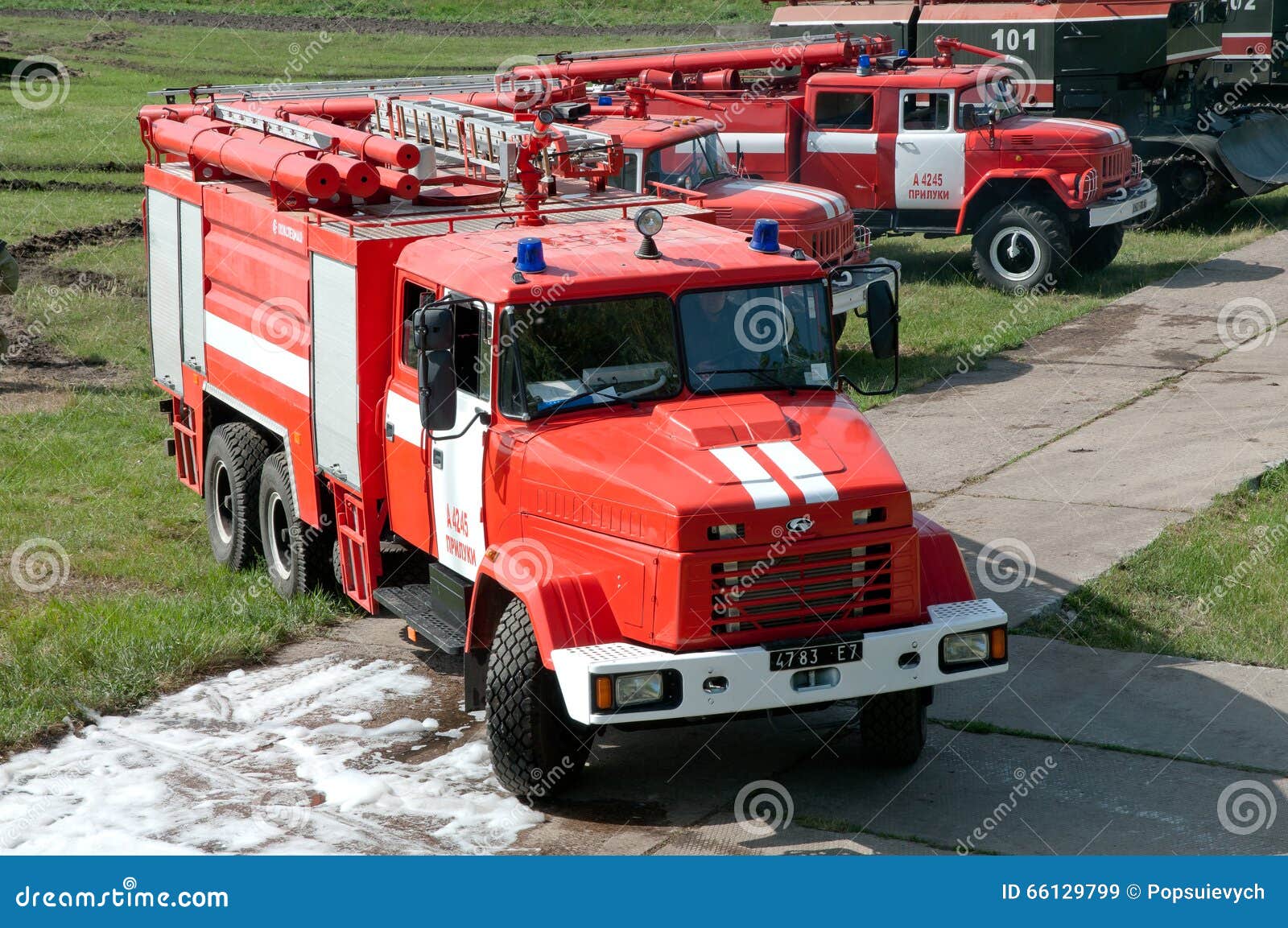 Fire-fighting vehicles editorial stock image. Image of fireman - 66129799