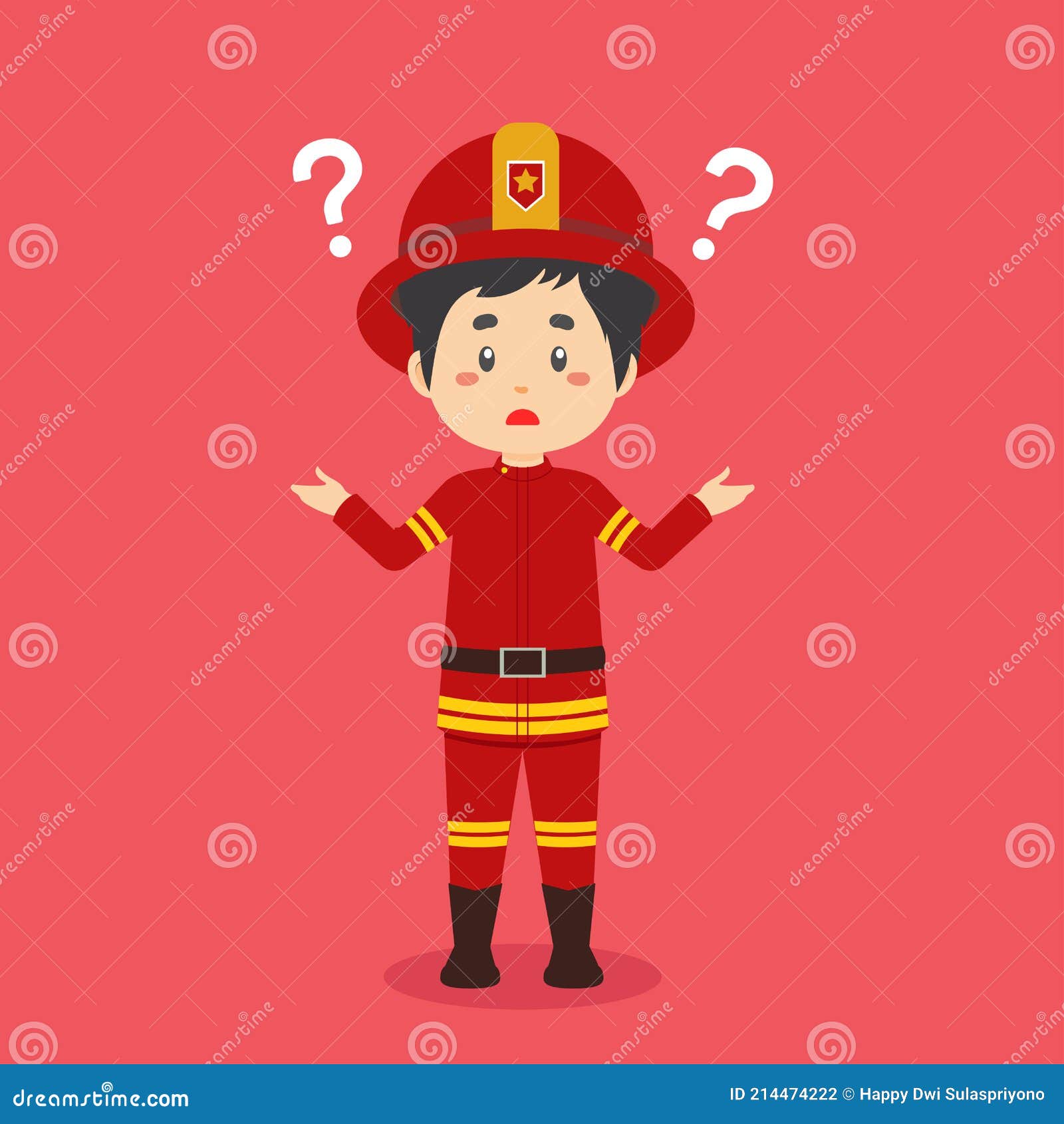 Fire Confused Face Expression Clipart Vector Illustration ...
