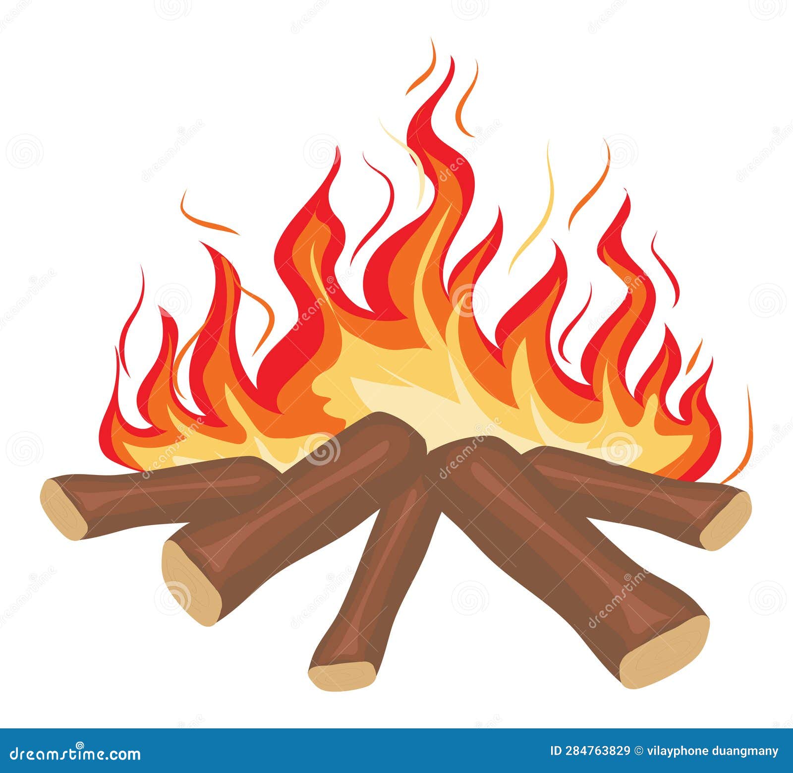 Fire in the Fire Illustration Stock Vector - Illustration of design ...