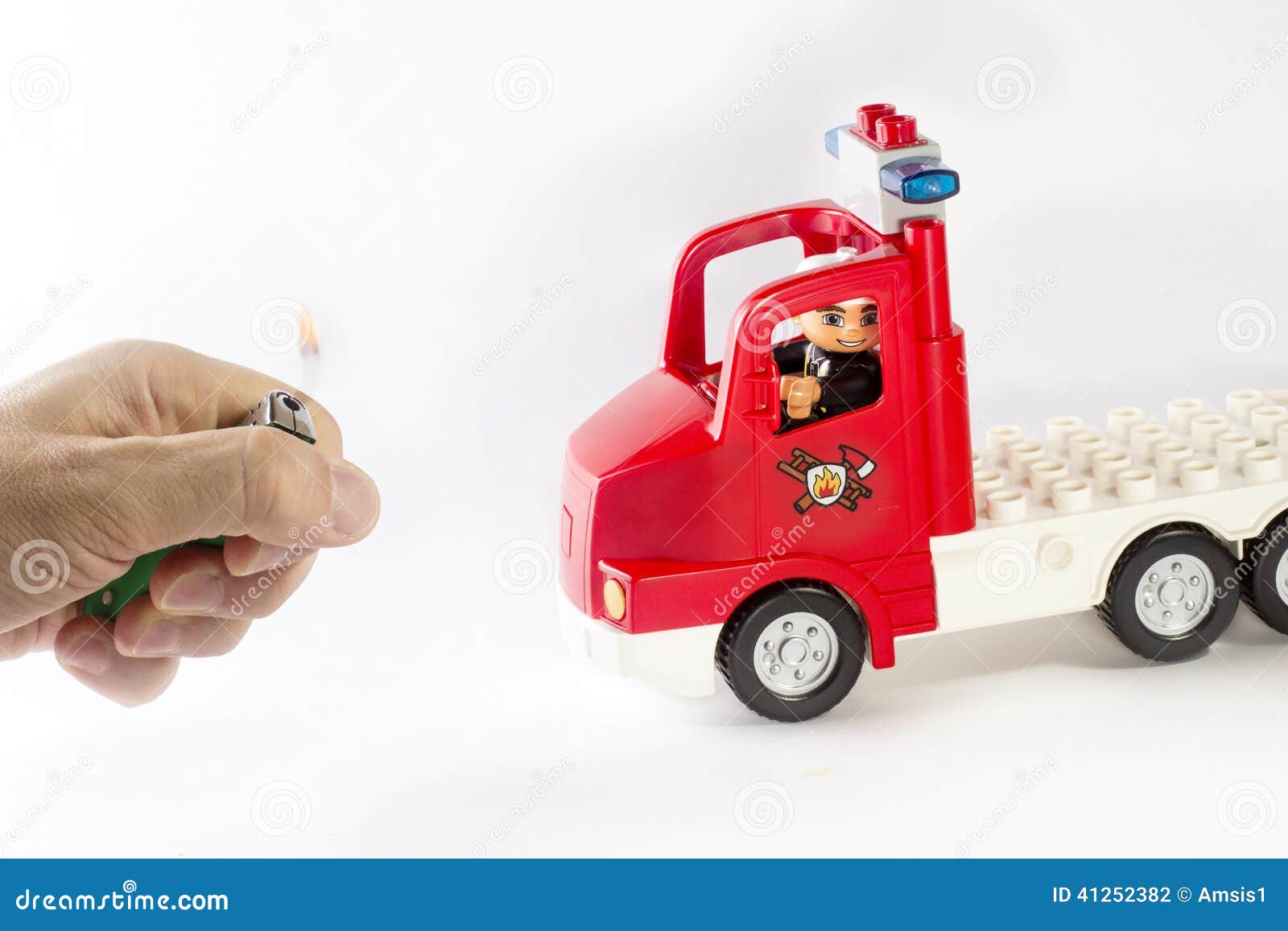 Fire Firefighters Lighter Hand Stock Photo - Image of fire, burn: 41252382