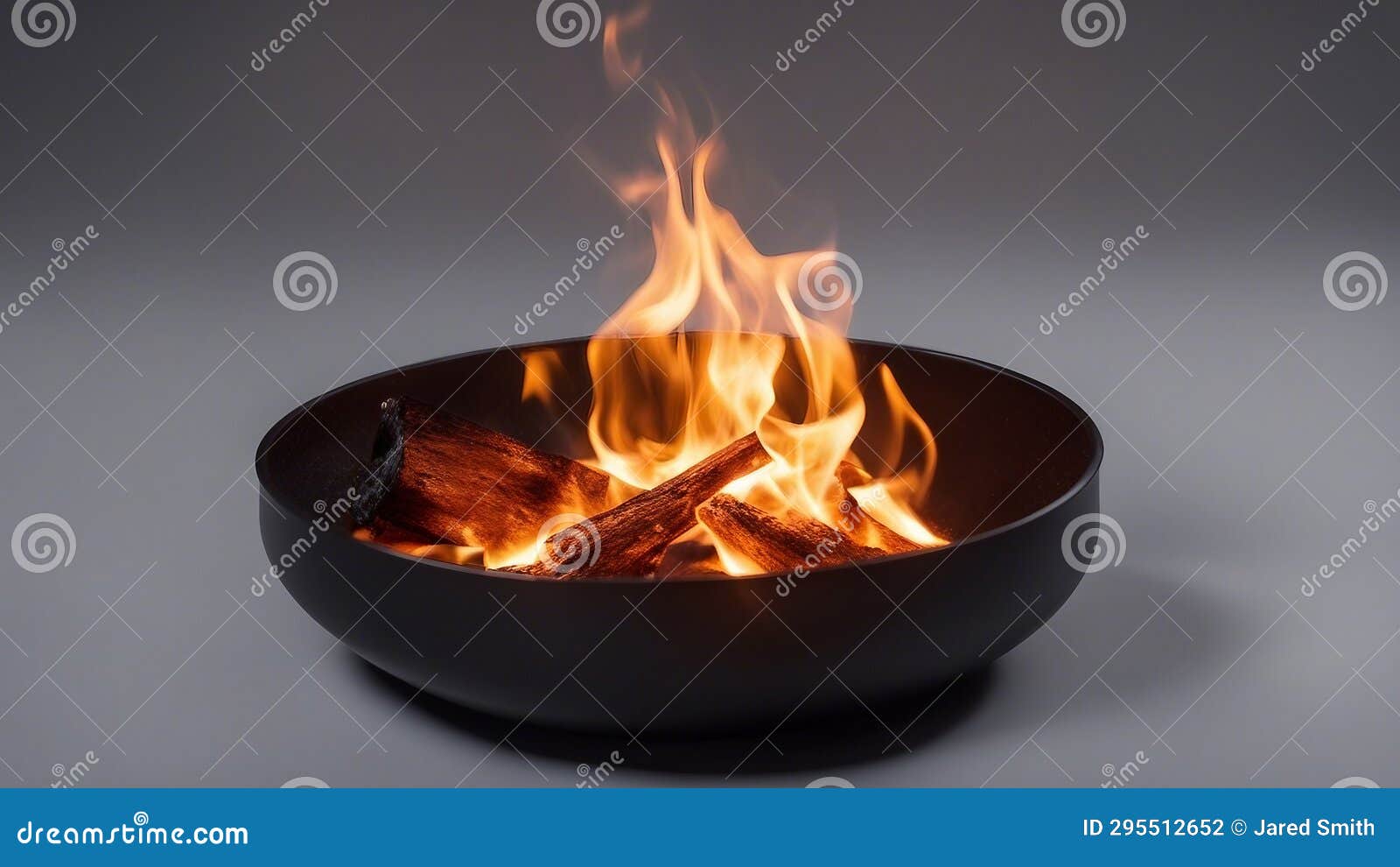 Fire in a Firepit a Burning Fire with a Black Backdrop and a Smooth ...