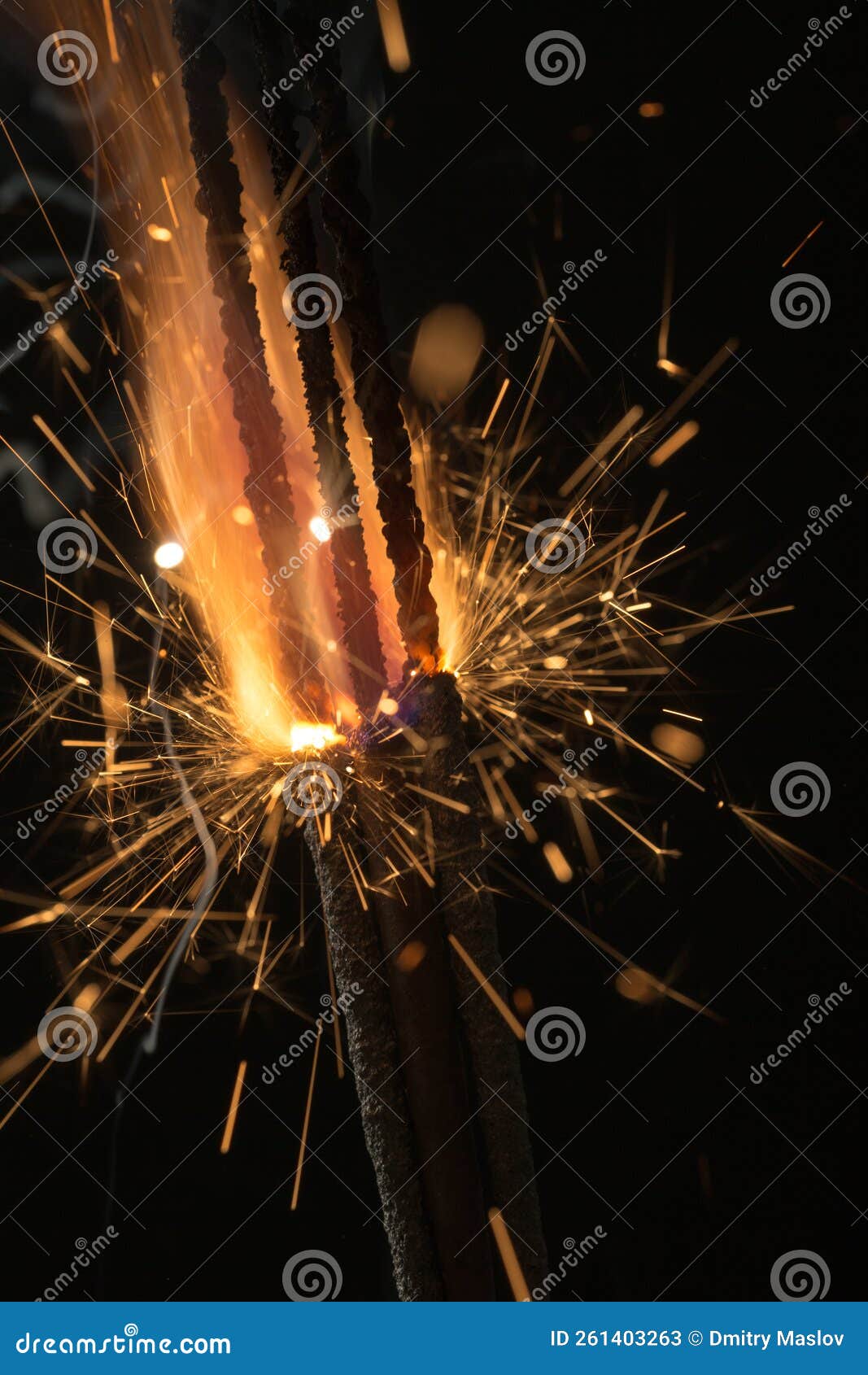 Fire and Firework Sparks Closeup Stock Image - Image of nature ...