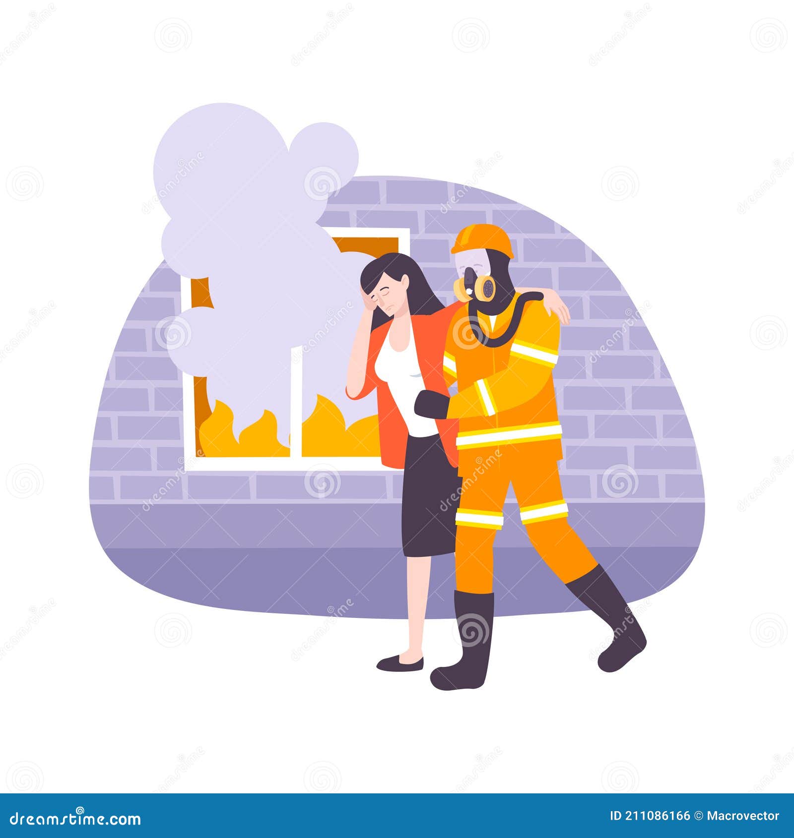 Fire First Aid Composition stock vector. Illustration of equipment ...