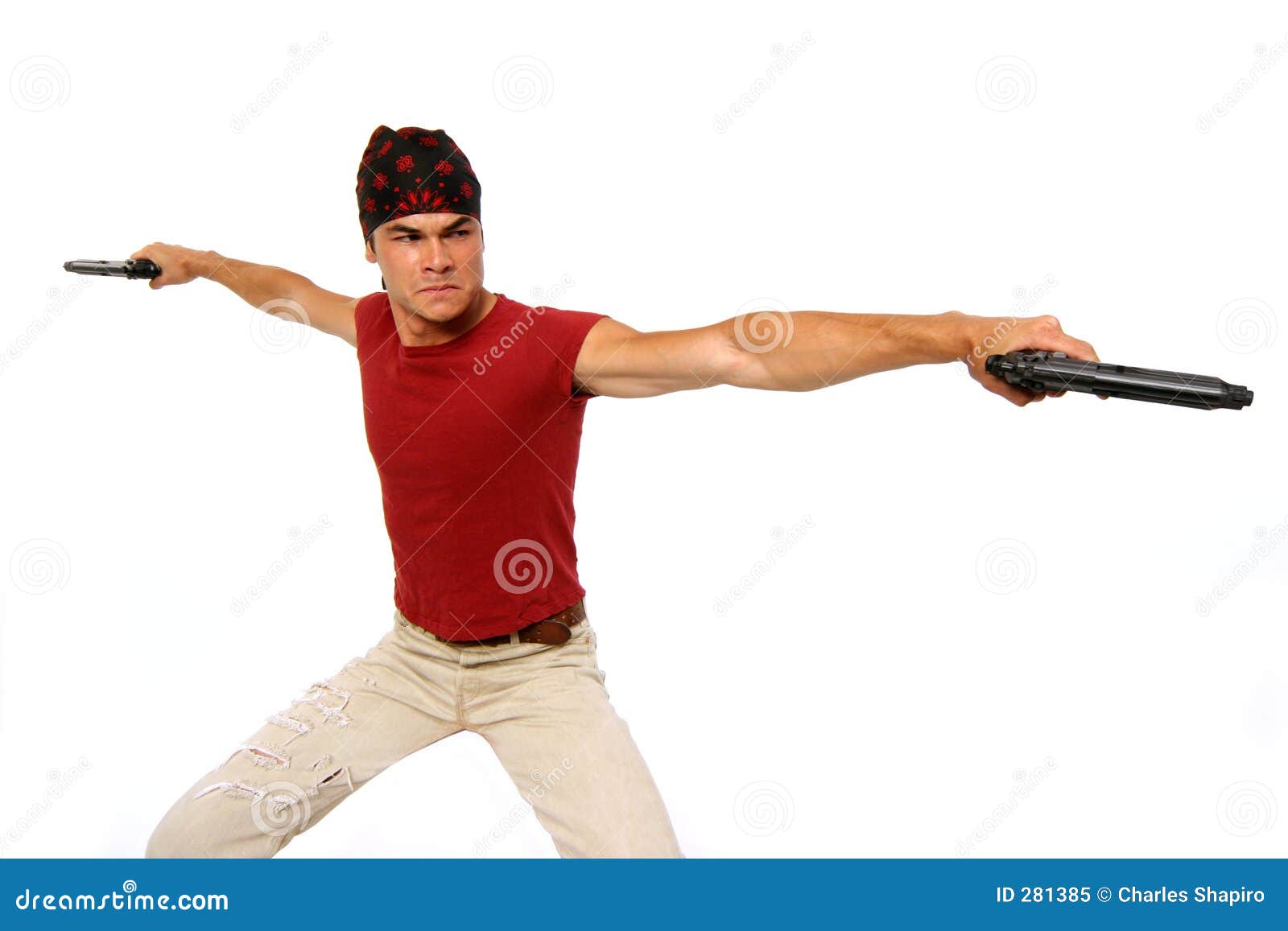 Fire the first shot stock image. Image of physique, shooting - 281385