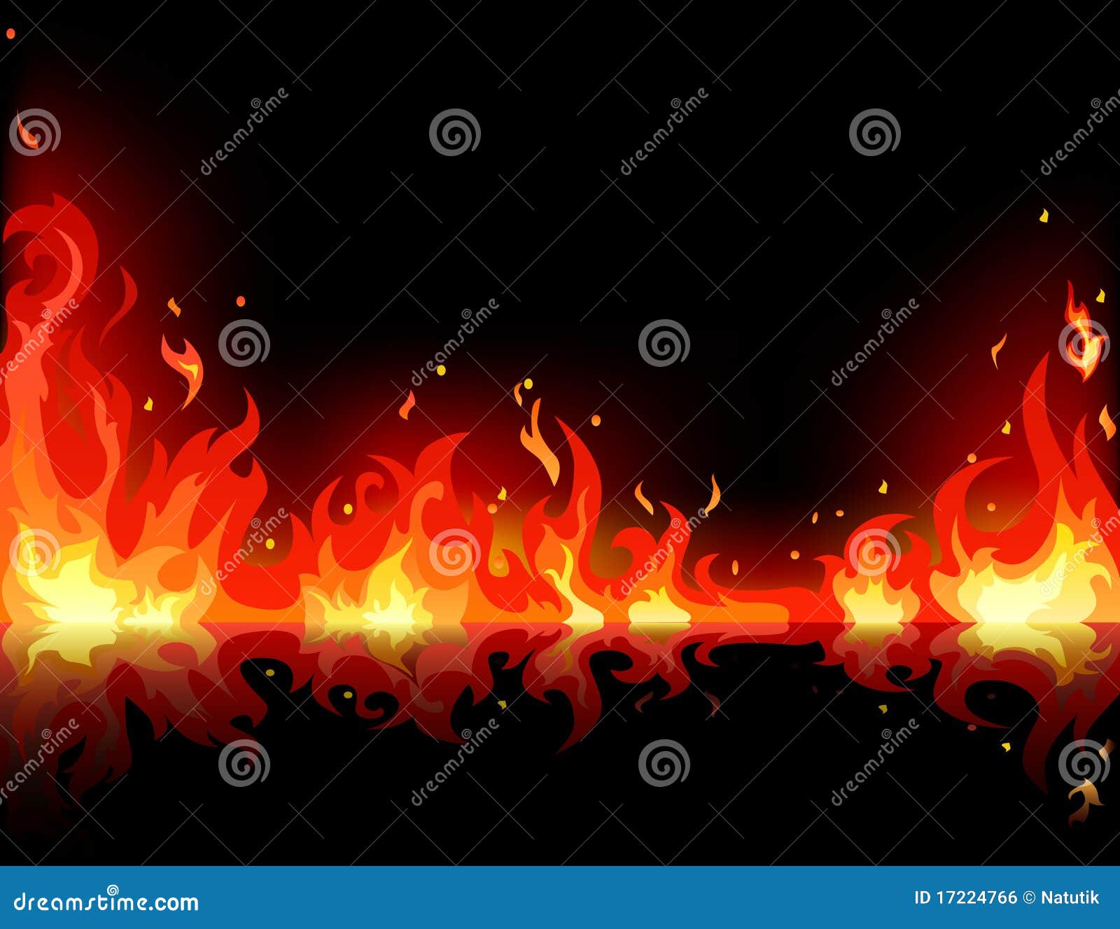 Fire flame stock vector. Illustration of engulfed, hell - 17224766