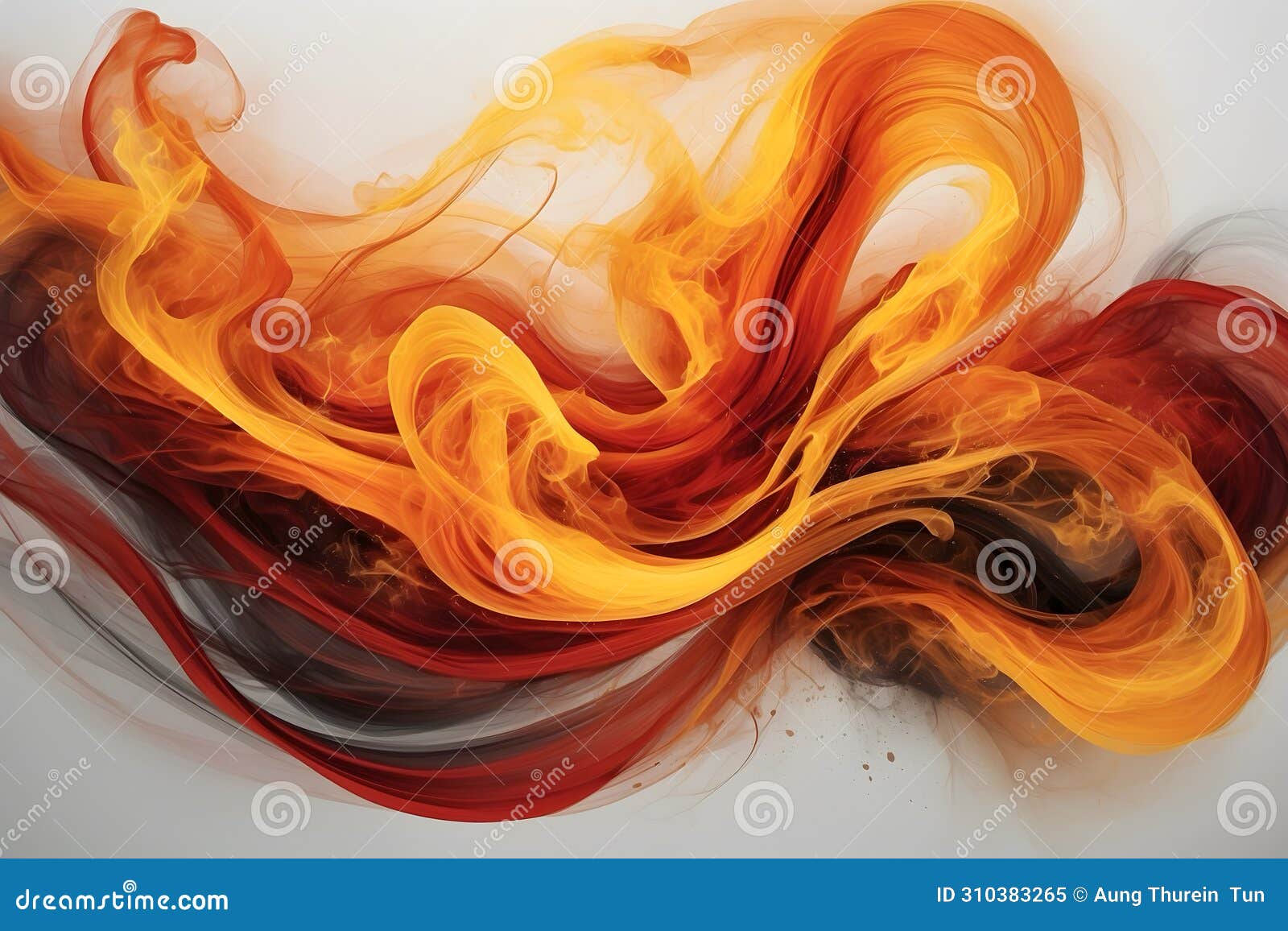 Fire Flame Abstract with an Isolated Background Stock Illustration ...