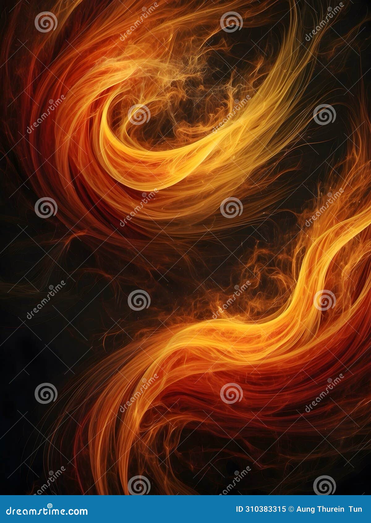 Fire Flame Abstract with an Isolated Background Stock Illustration ...