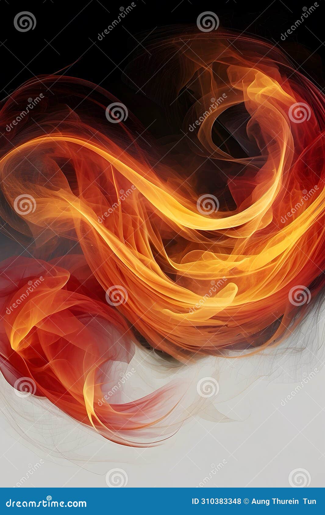 Fire Flame Abstract with an Isolated Background Stock Illustration ...