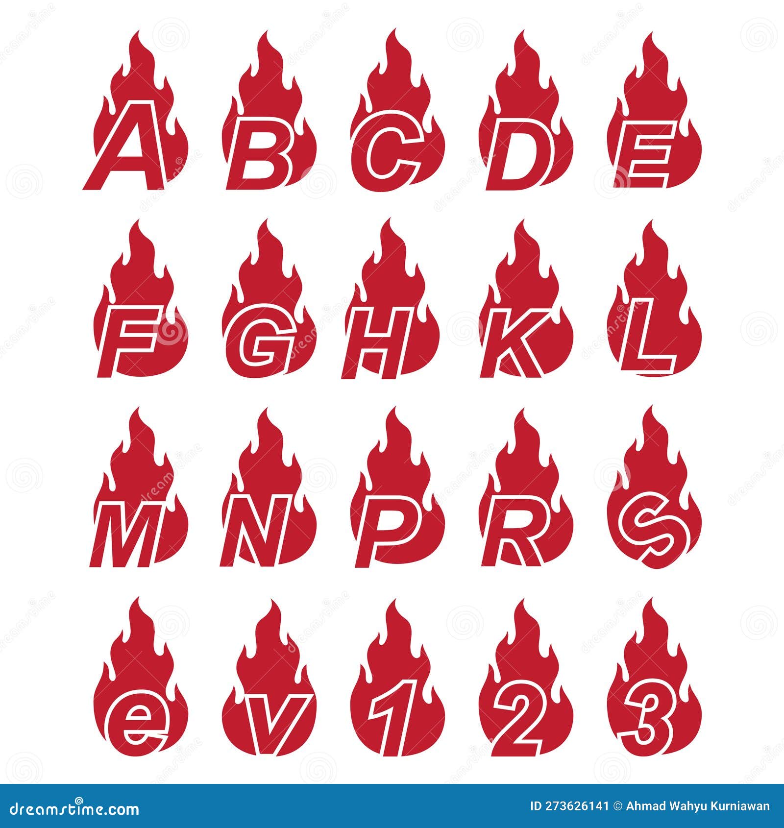 Fire Flame with Alphabet Logo Stock Vector - Illustration of stylish ...