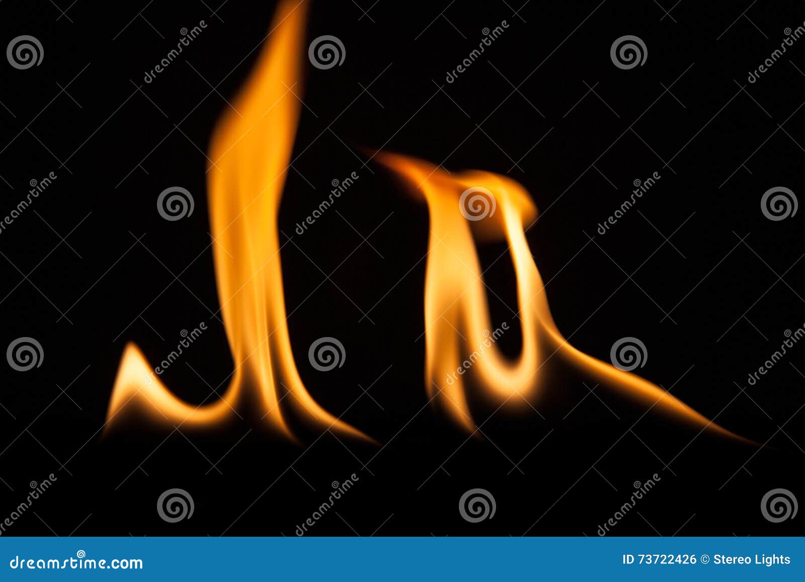 Texture Of Burn Fire. Flames On Isolated Black Background. Texture For ...